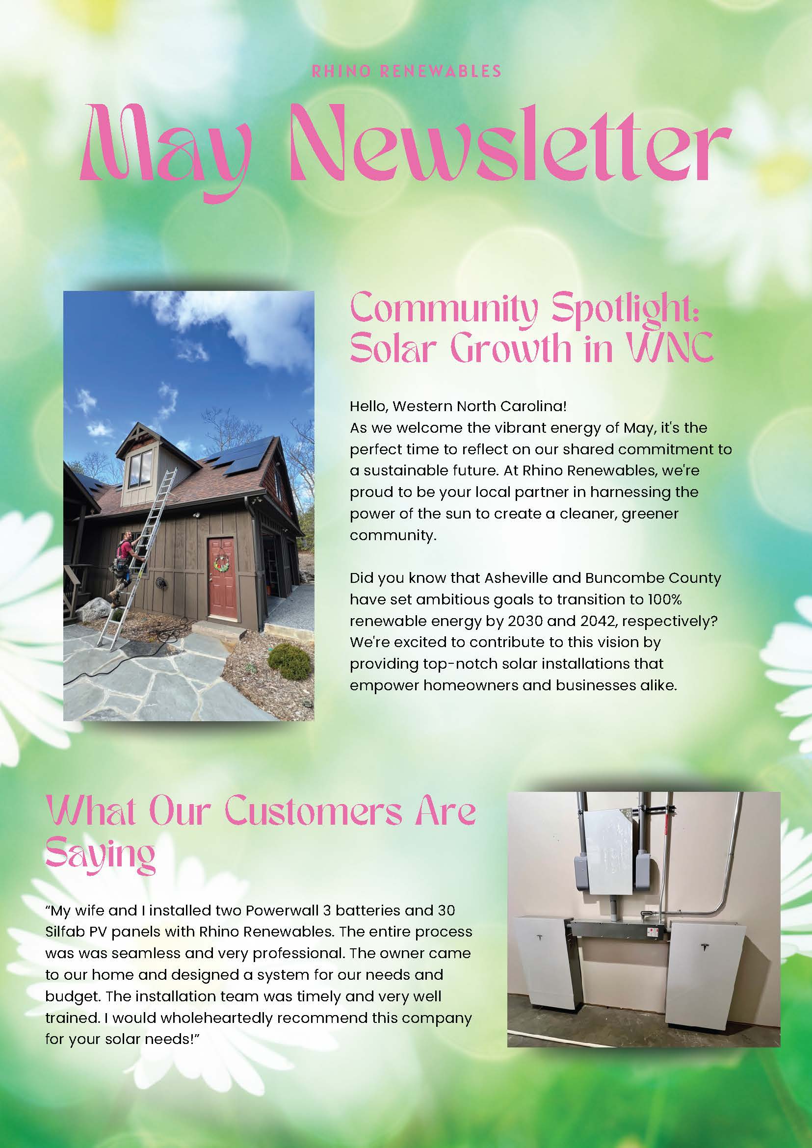 May Newsletter 2025 | Rhino Renewables Solar & Electric